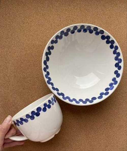 Посуда/ кружка + тарелка с орнаментом IKEA