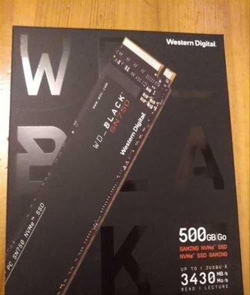 500Gb WD Black SN750 NVMe SSD