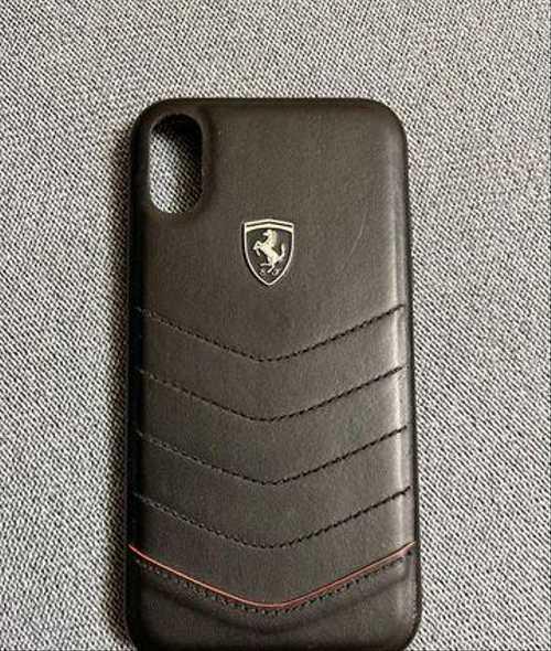 Кожаный чехол Scuderia Ferrari для Iphone XR