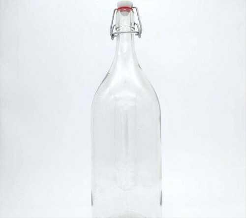 Бутылка стеклянная с бугелем 2л