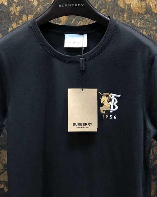 Burberry футболка с нашивкой чёрный