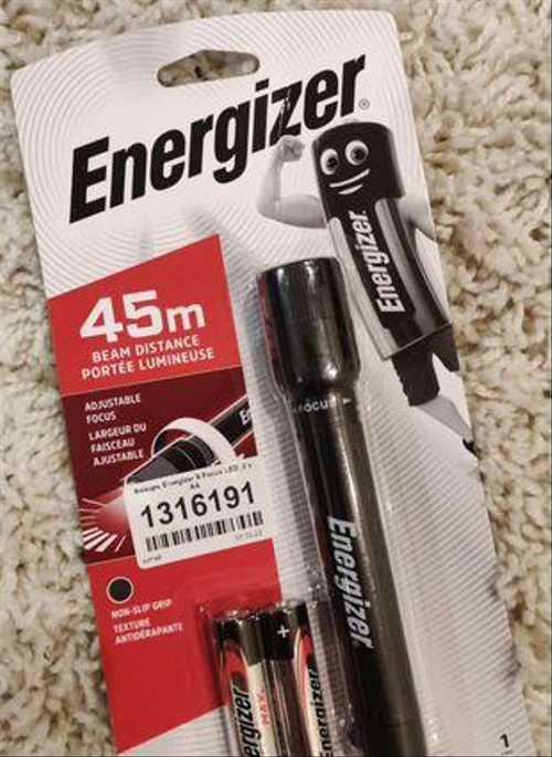 Светодиодный фонарик Energizer x focus led Новый Г