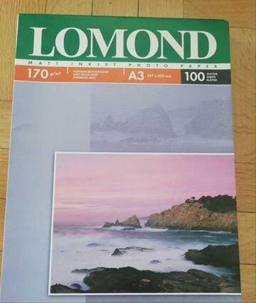 Lomond Фотобумага двусторонняя матовая, A3 170 г/м