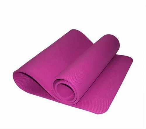 Коврик для йоги каучук 180x60x1,5 см розовый