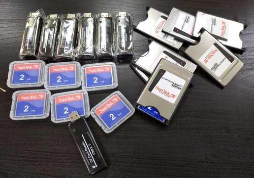 Адаптер pcmcia, карта памяти+ переходник