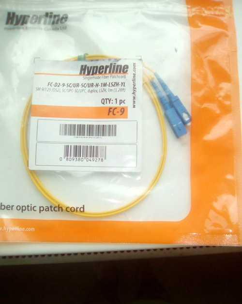 Патч-корд Hyperline SM9/125(OS2),SC/UPC-SC/UPC,1M