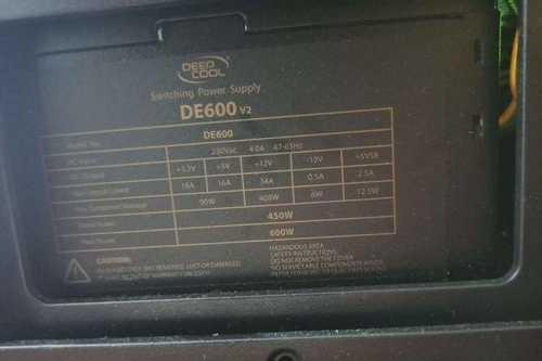 Блок питания deepcool DE600 v2