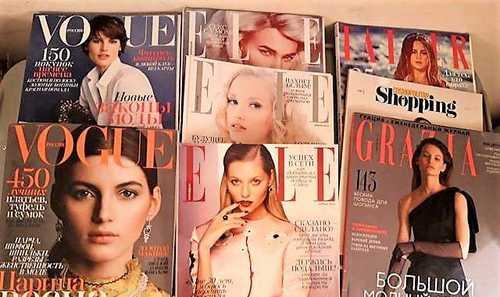 Журналы женский глянец Vogue,Tatler,Elle,Bazaar от