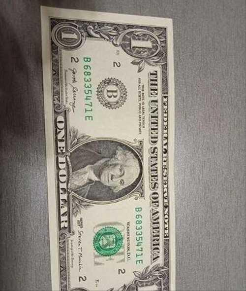 1 доллар 2017 г