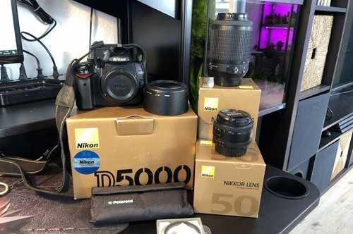 Фотоаппарат Nikon D5000 с двумя объективами