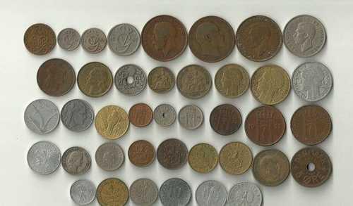 Набор монеты Европы с 1893 по 1956 год 40 штук