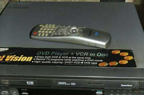 Видеомагнитофон Samsung sv-dvd1e кассеты + DVD