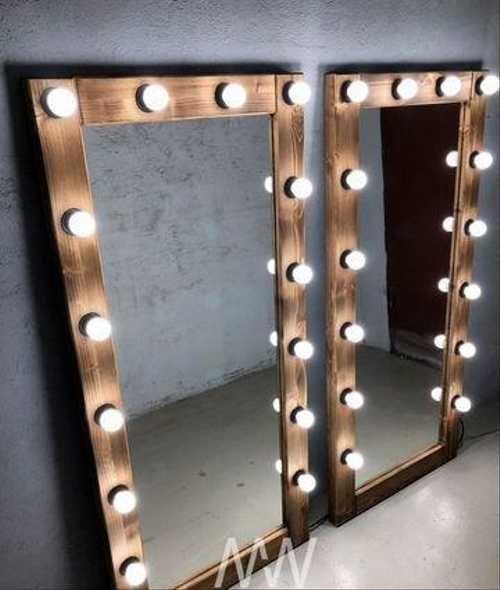 Гримерное зеркало с лампочками | Festima.Ru - Мониторинг объявлений