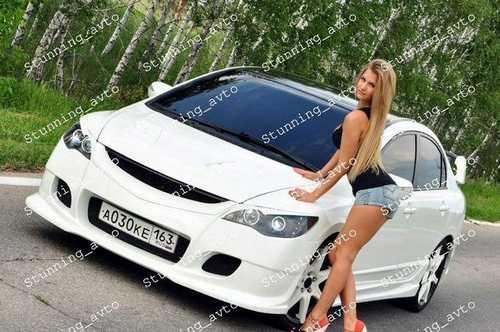 Бампер передний Honda Civic 4D Ings Extreem