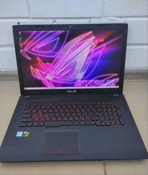 Игровой ноутбук Asus Rog 17.3"/i7 7700/gtx1050 4gb