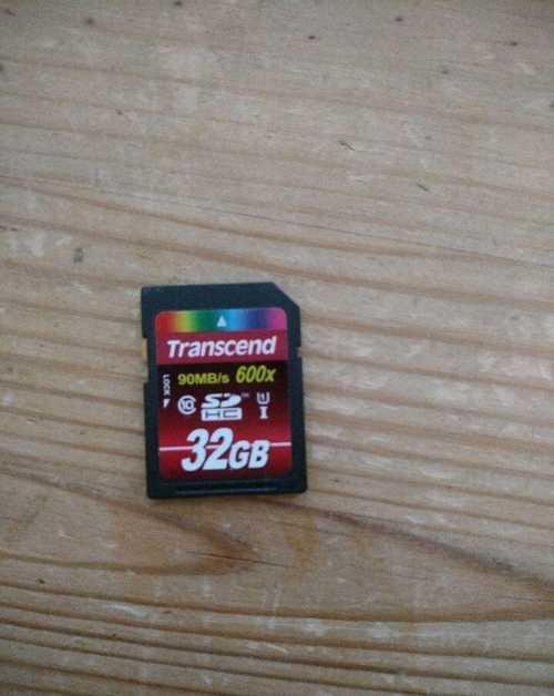 Флешка Transcend 32 Гб SD HC 600x