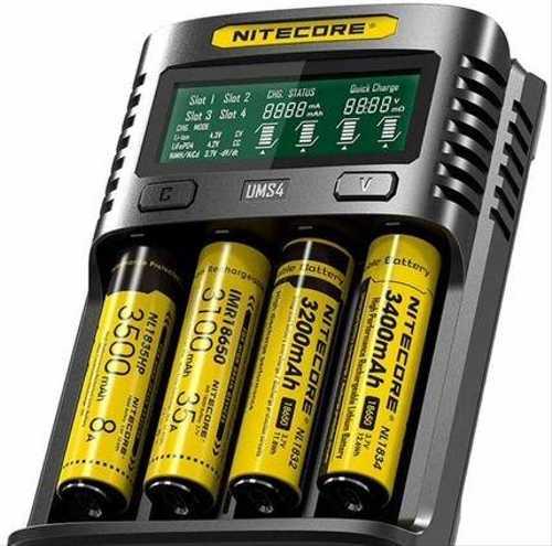 Зарядное устройство с дисплеем NiteCore UMS4