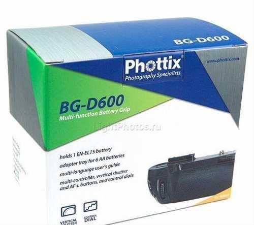 Батарейный блок Phottix BG-D600 nikon