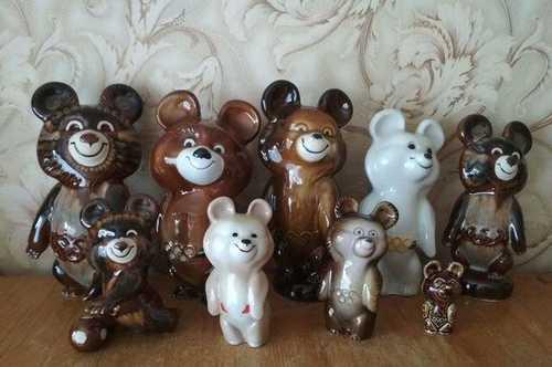 Фарфоровые и керамические олимпийские мишки СССР