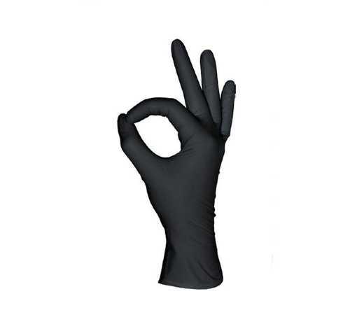 Перчатки чёрные нитриловые XL 200 шт