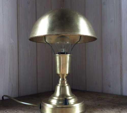 Старинная настольная лампа, латунь, ар-деко, 1920е
