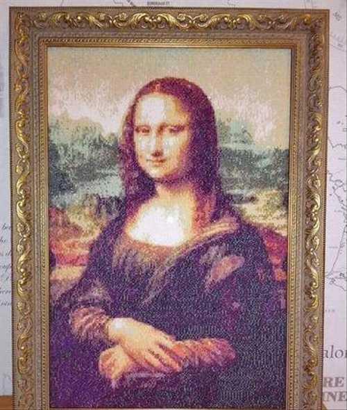 Мона Лиза картина вышитая крестиком