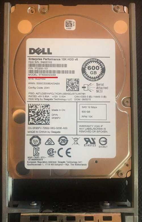 Серверные жесткие диски Dell 600Gb SAS 2.5\3.5