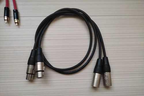 Балансные межблочные кабеля XLR стереопара 1.5м