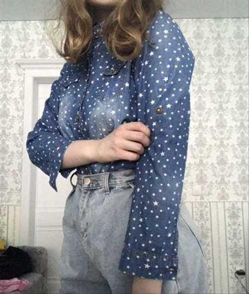 Рубашка голубая