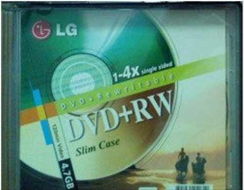 Диски LG/Verbatim DVD+RW 4.7Gb 4x, Slim Case (б/у)