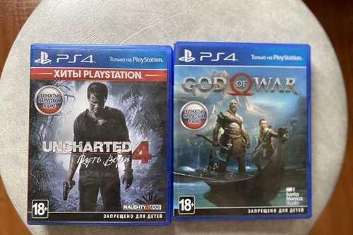 Игры ps4 Uncharted 4, God of war