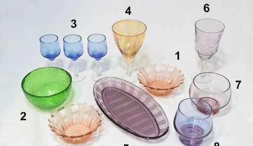Посуда Цветное стекло