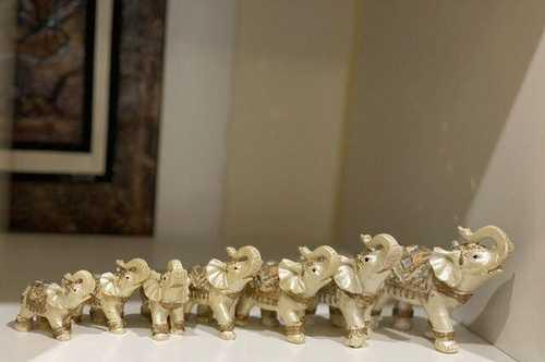 Слоны удачи, статуэтки 7 шт фигурки
