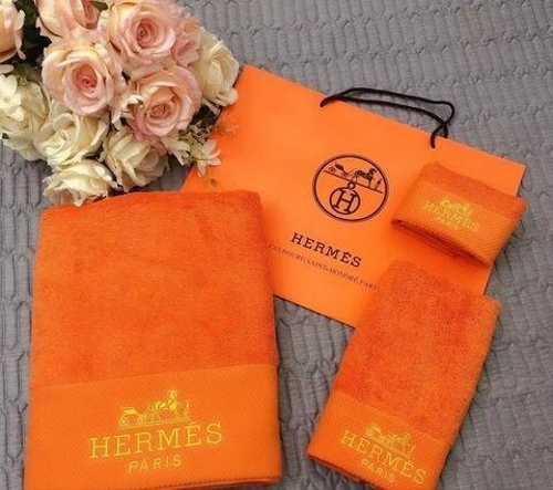 Набор полотенец hermes оранжевые