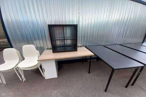 Столы, стулья, стеллаж из IKEA