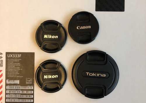 Крышки объективов Canon Nikon Tokina