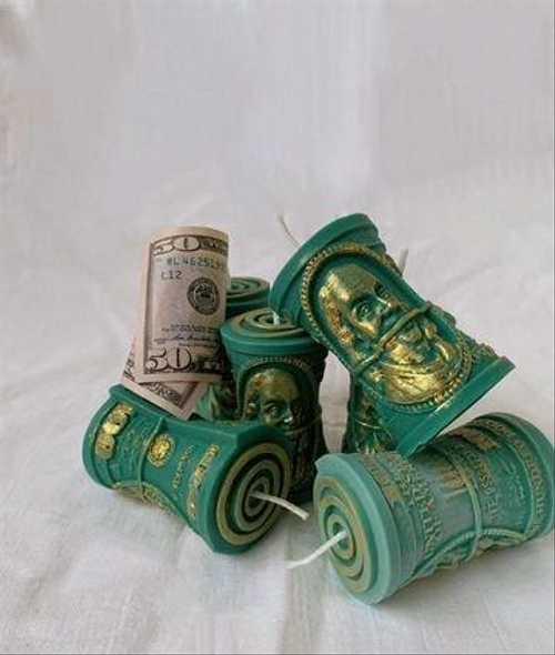 Свеча «Скрутка доллар»