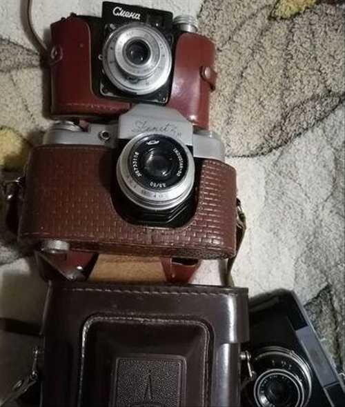 Плёночный фотоаппараты 3 шт. Смена, Зенит и ломо
