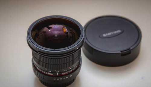 Объектив Samyang 8mm f/3.5 fish-eye CS II Canon