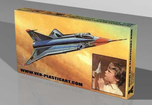 Сборная модель saab-J35 гдр plasticart 1986 г. в