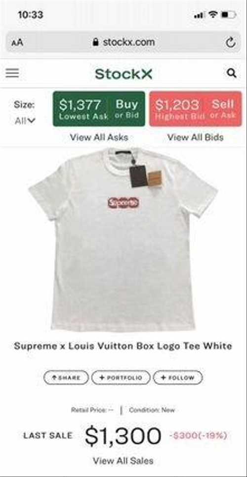 Supreme x Louis Vuitton Box Logo Tee White