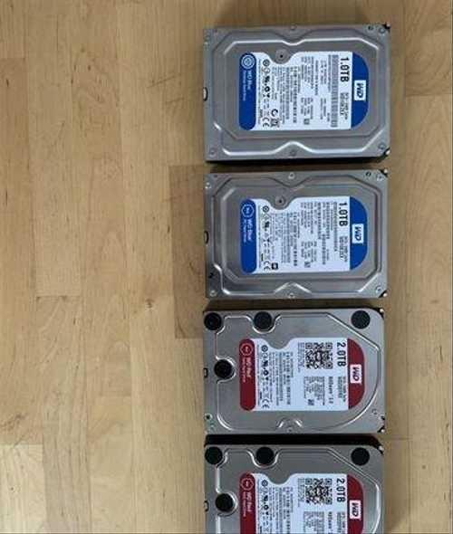 Жесткие диски WD Red Blue 1TB 2TB