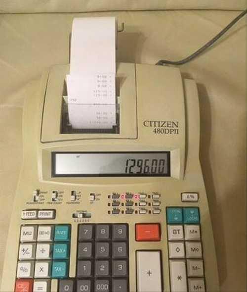 Калькулятор печатающий Citizen 480 DP