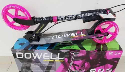 Подростковый самокат складной dowell розовый