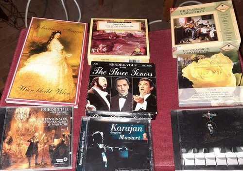 Музыкальные cd диски, в основном классика