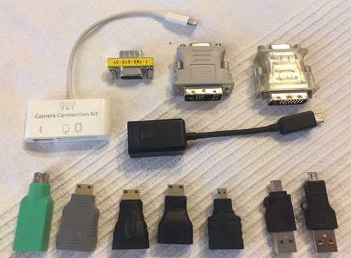 Переходники Hdmi Dvi VGA RJ45 Usb Lightning