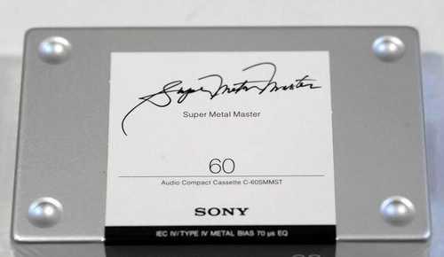 Аудиокассета Sony Super Metal Master 60 C-60smmst