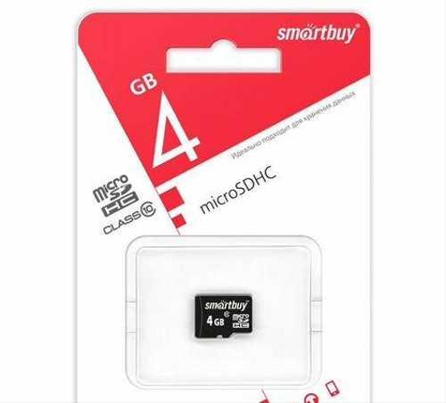 Micro sdhc,4GB карта памяти Smartbuy