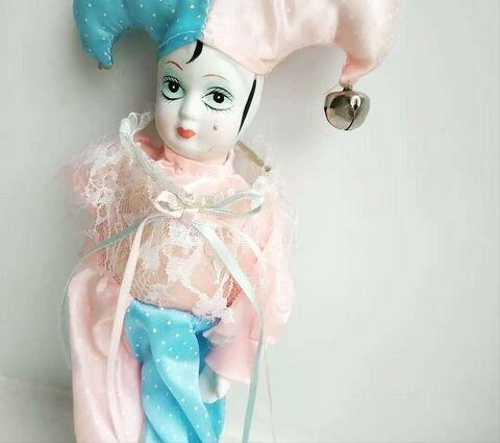 Винтаж: клоун, Арлекино, кукла фарфороваяиталиямат
