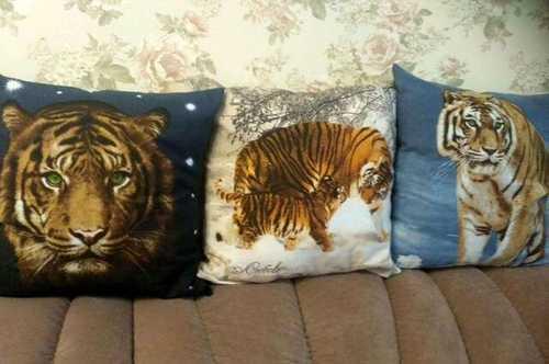 Новогодний подарок Подушка Декоративная Тигры